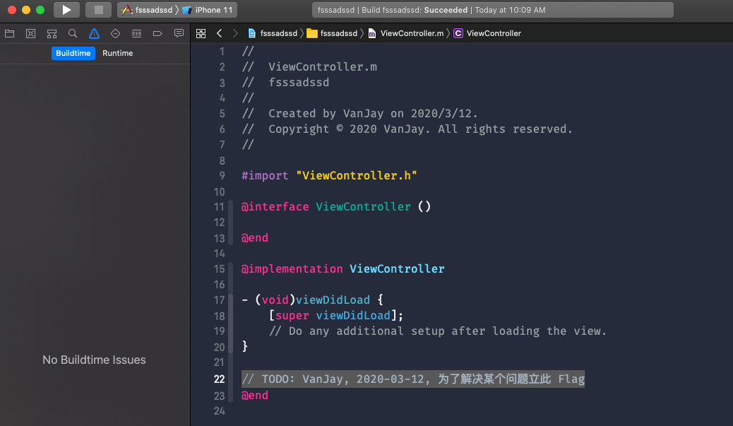 优雅得处理Xcode项目中的TODO、FIXME | VanJay's Blog